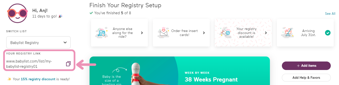 How do I share my Babylist? – Babylist Help Center