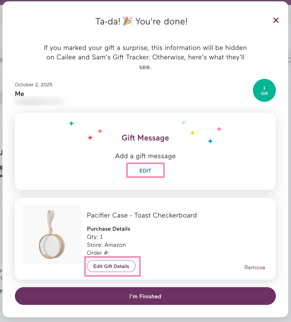 How do I add or edit a gift message? – Babylist Help Center
